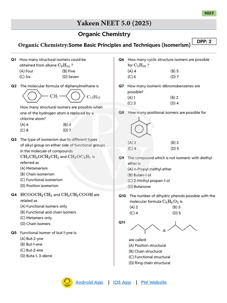 Organic Chemistry Some Basic Principles and Techniques Isomerism | PDF ...