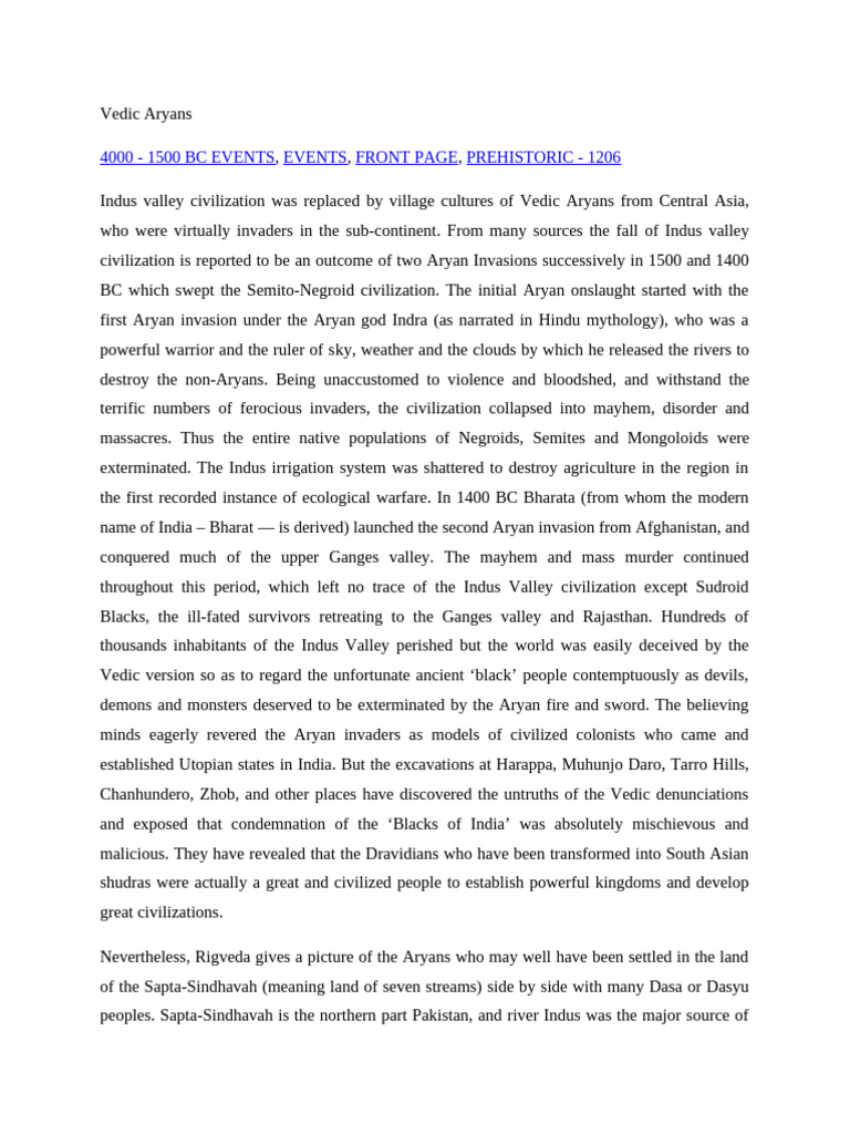 Vedic Aryans | PDF | Deities