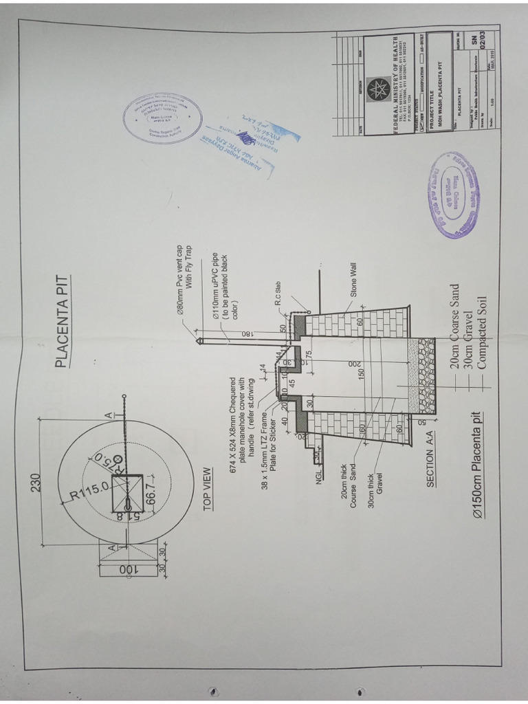 Placent Pit Drawing | PDF