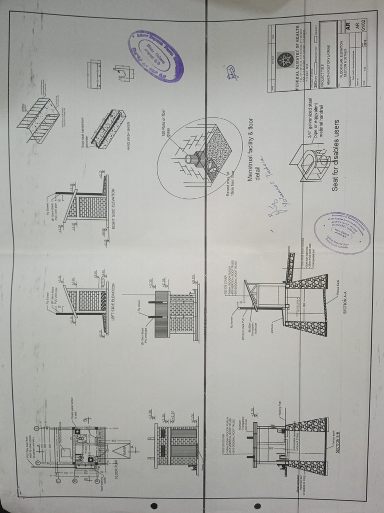 HP Latrine Drawing | PDF