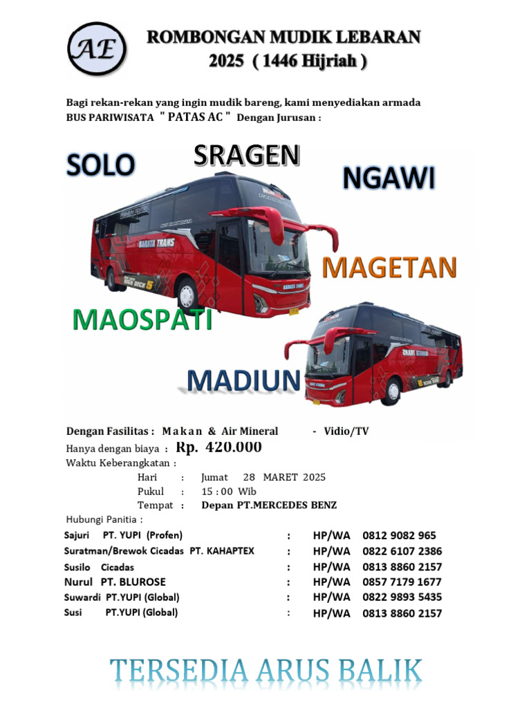 Pamflet Mudik Bareng 2025 | PDF