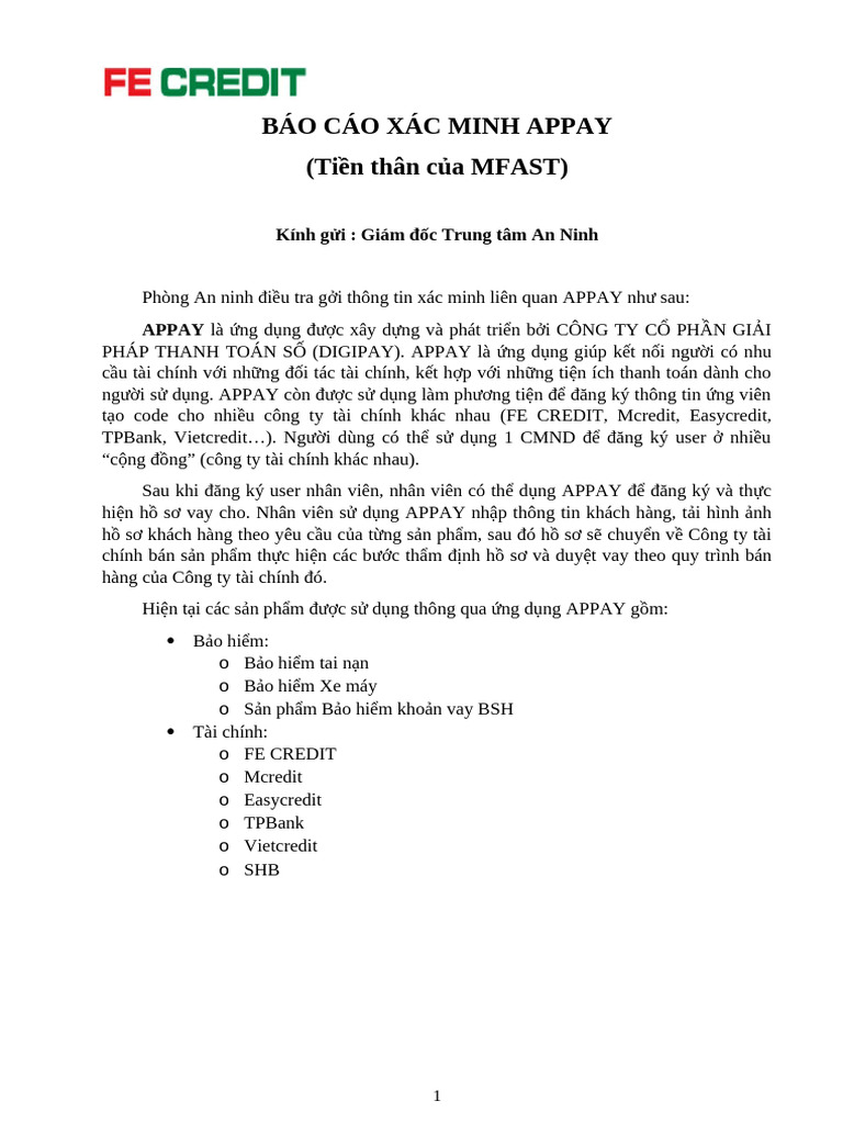 Điều Tra Cơ Bản APPAY | PDF