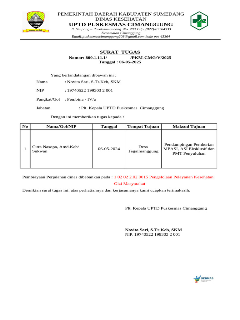Surat Tugas 2025 | PDF