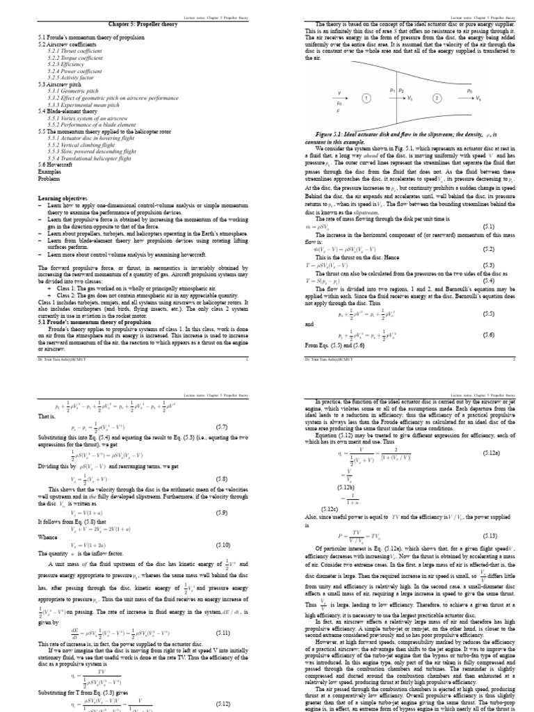 5 Propeller Theory - Theory | PDF | Propeller | Aerospace