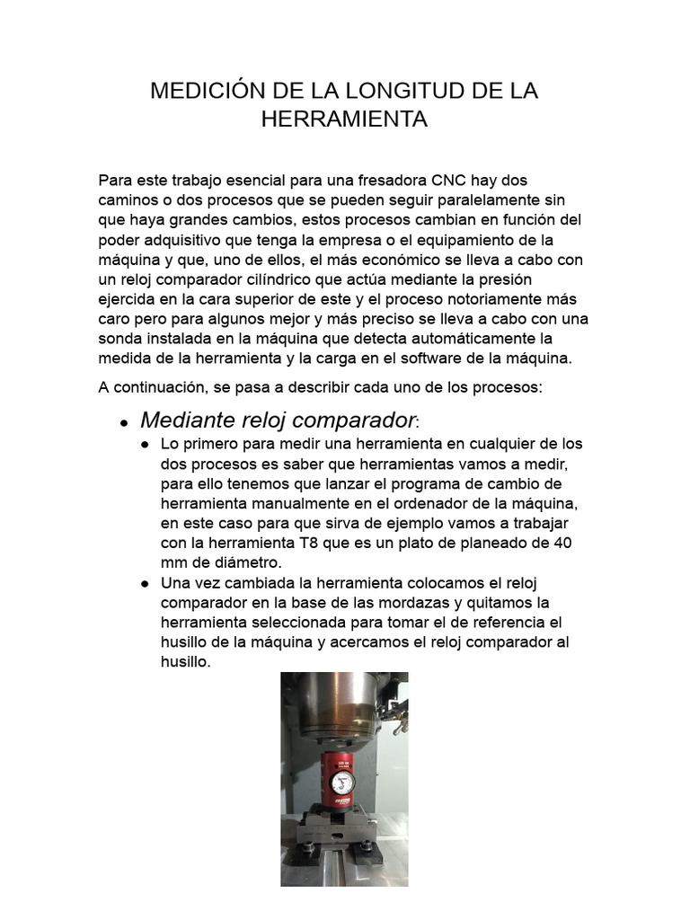 Medici-N de La Longitud de La Herramienta Jos - Antonio M-Rquez Gonz-Lez | PDF | Medición ...
