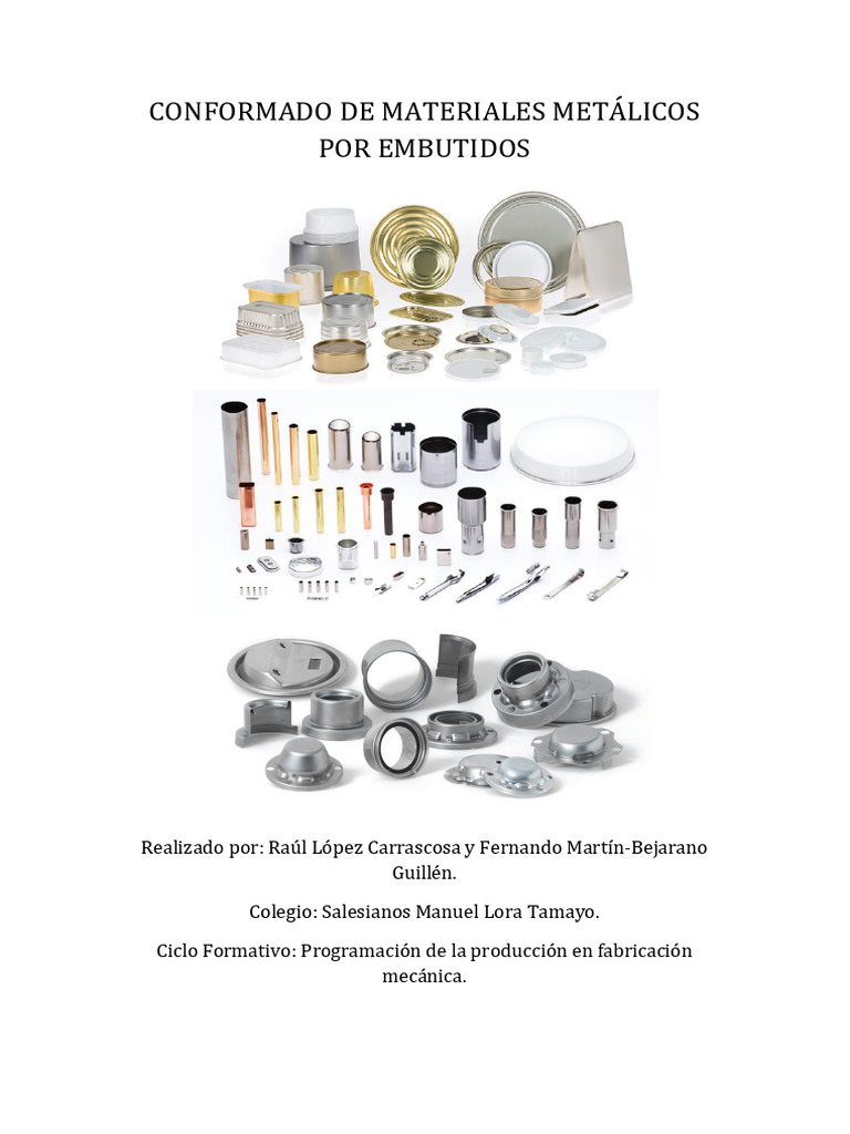 Embutido de Metales: Procesos y Beneficios | PDF | Rieles | Fractura