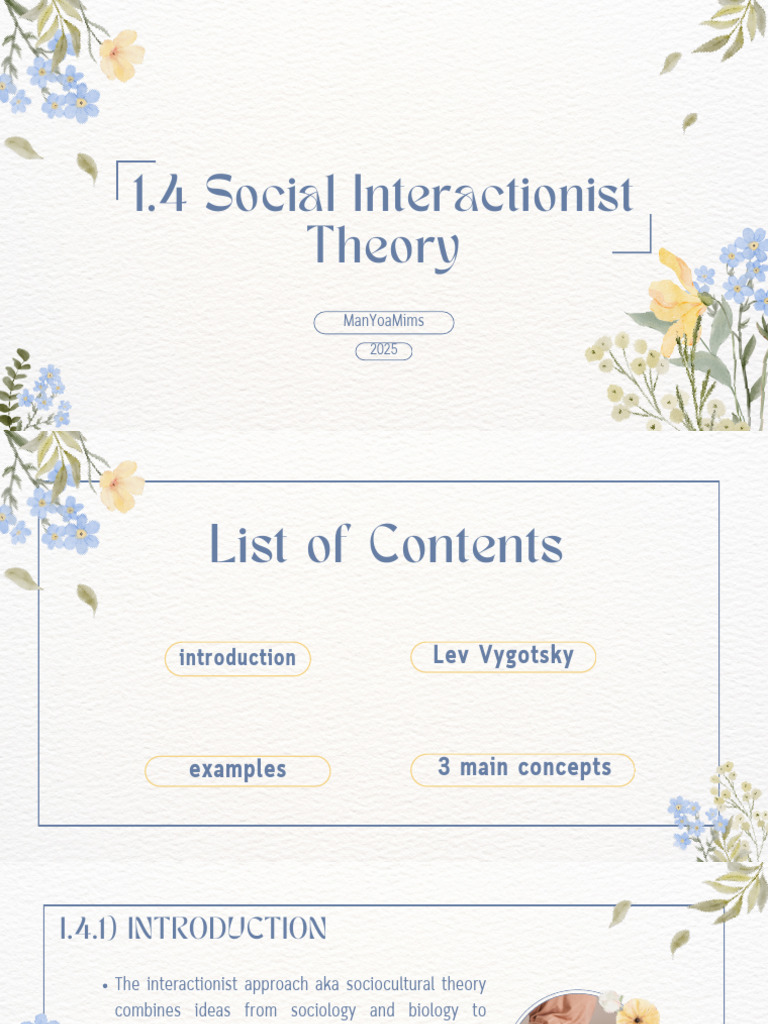 1.4 Social Interactionist Theory | PDF | Cognitive Psychology ...