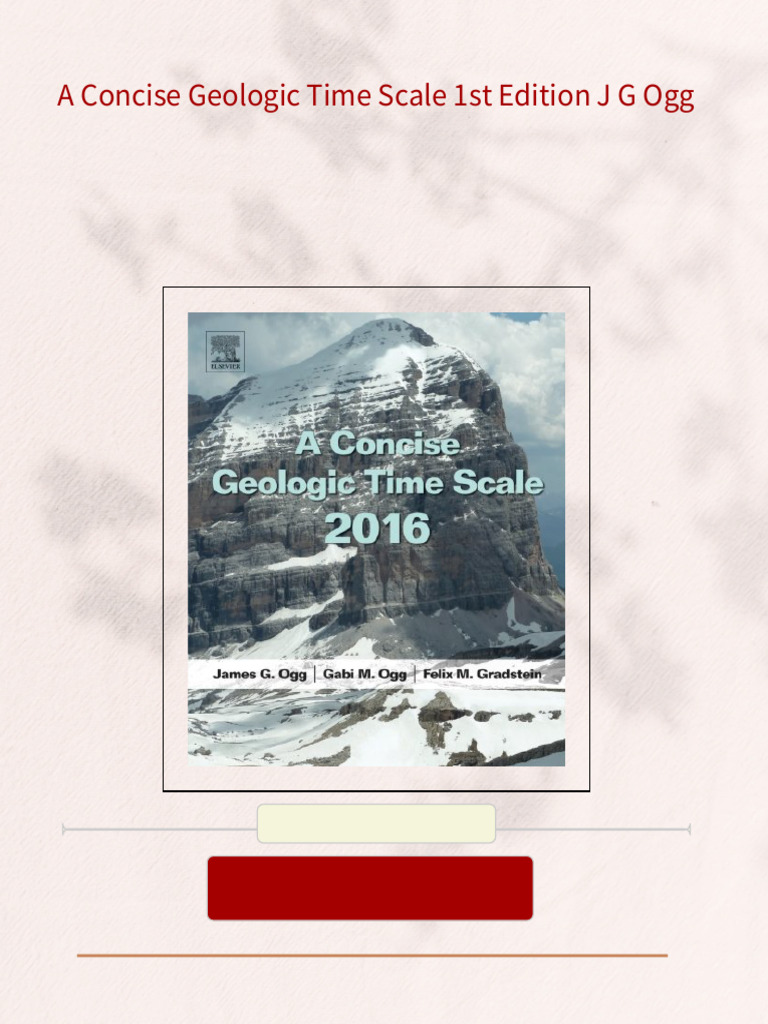 A Concise Geologic Time Scale 1st Edition J G Ogg | PDF | Geologic Time ...