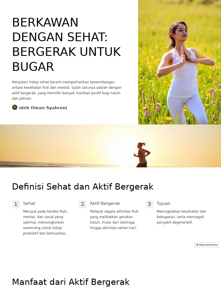 Berkawan Dengan Sehat Bergerak Untuk Bugar | PDF
