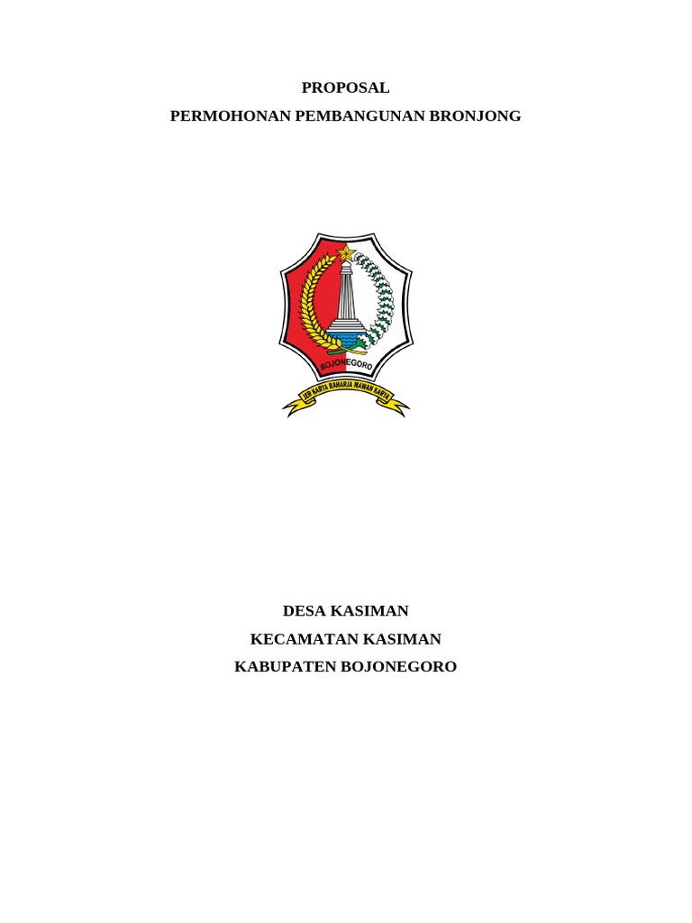 PROPOSAL BRONJONG SMA | PDF