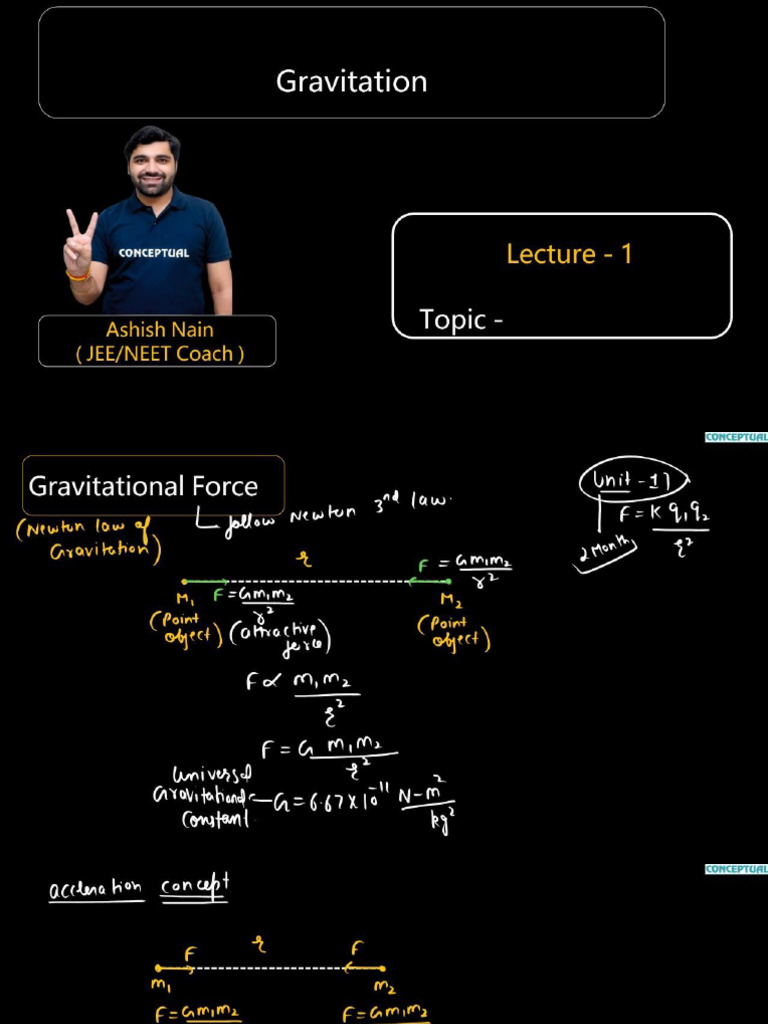 11th Full Gravitation | PDF