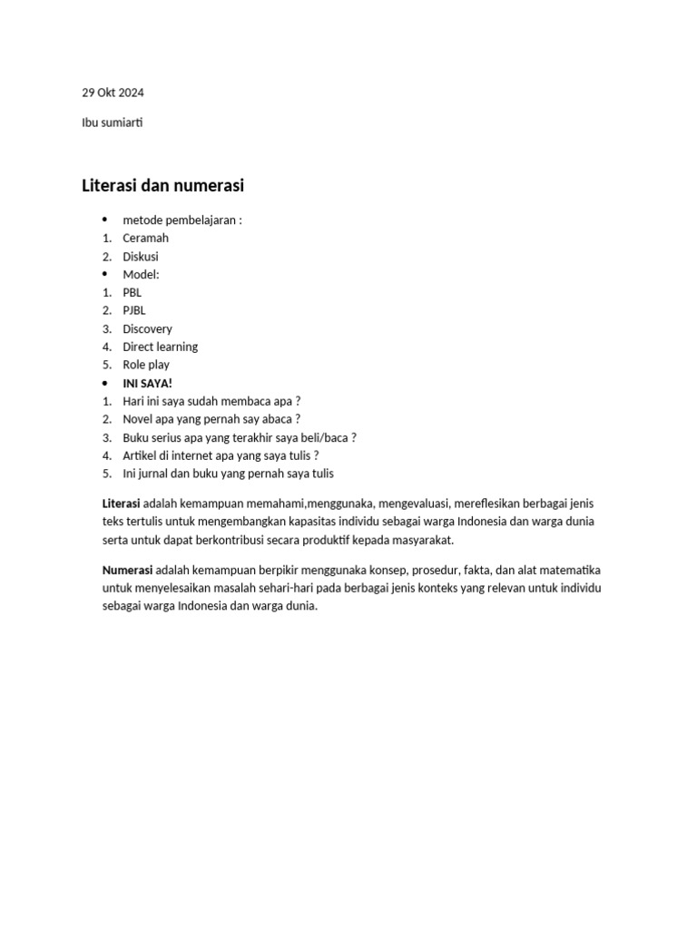 Literasi Dan Numerasi | PDF