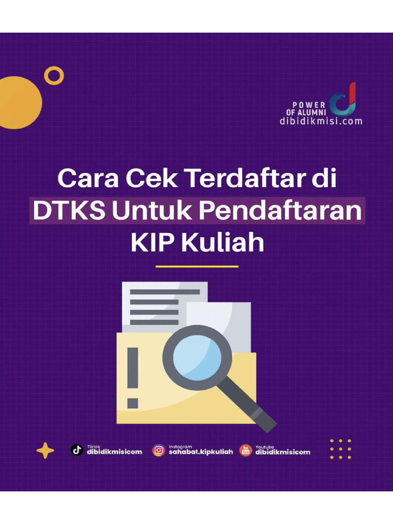 Tutorial Cek Terdaftar DTKS | PDF