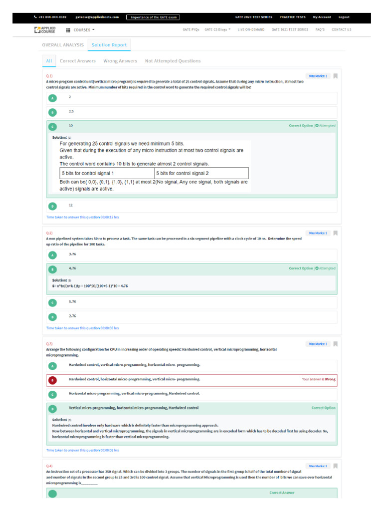 Practice Test-2 Computer Organization | PDF