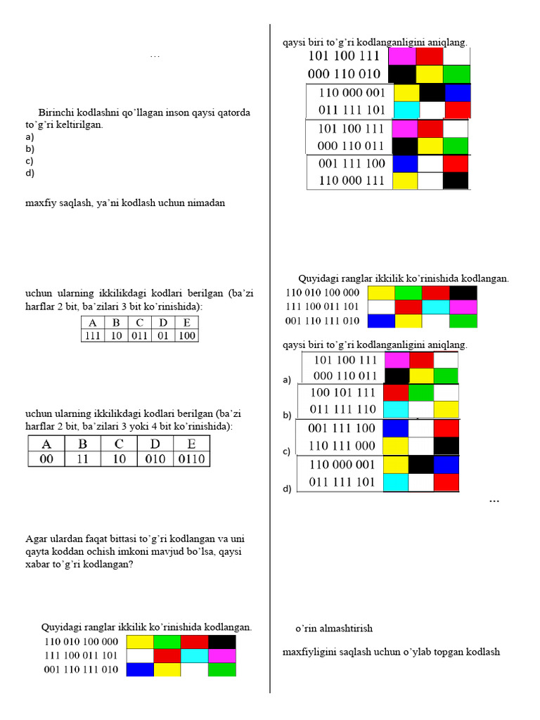 4-Dars Uyga Vazifa 1 | PDF