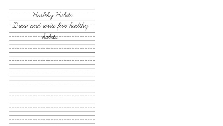 Healthy Habits - Notebook Activity | PDF