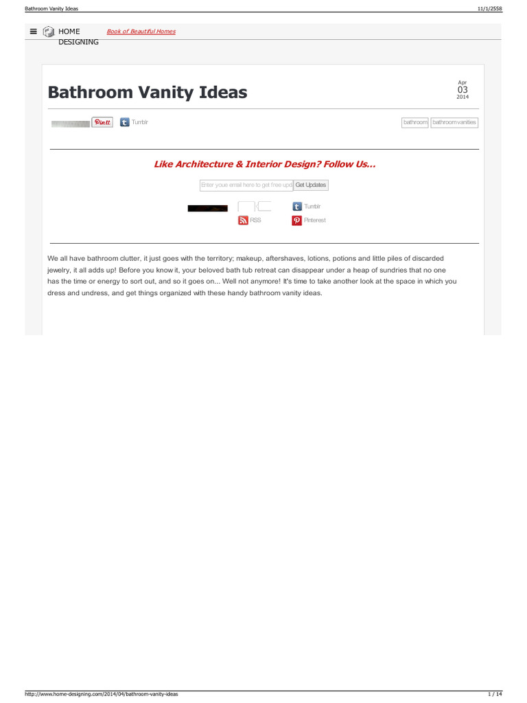 Bathroom Vanity Ideas | PDF | Bathroom | Room