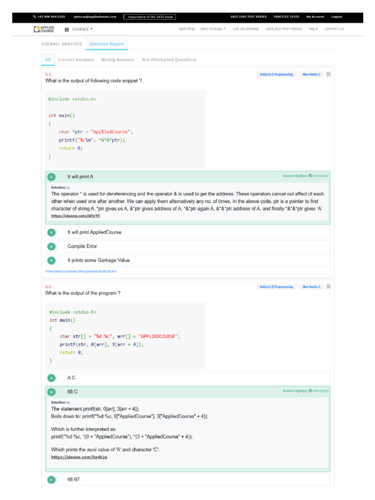 Practice Test - 3 Pointers, Strings | PDF