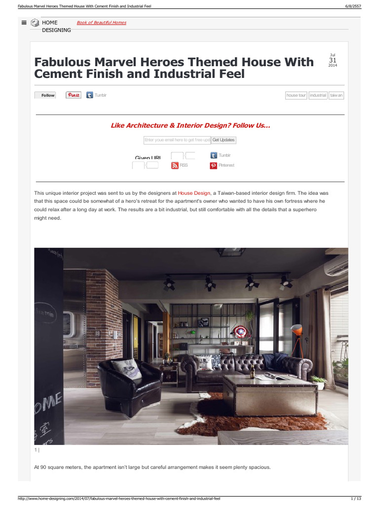 Fabulous Marvel Heroes Themed House With Cement Finish and I | PDF ...