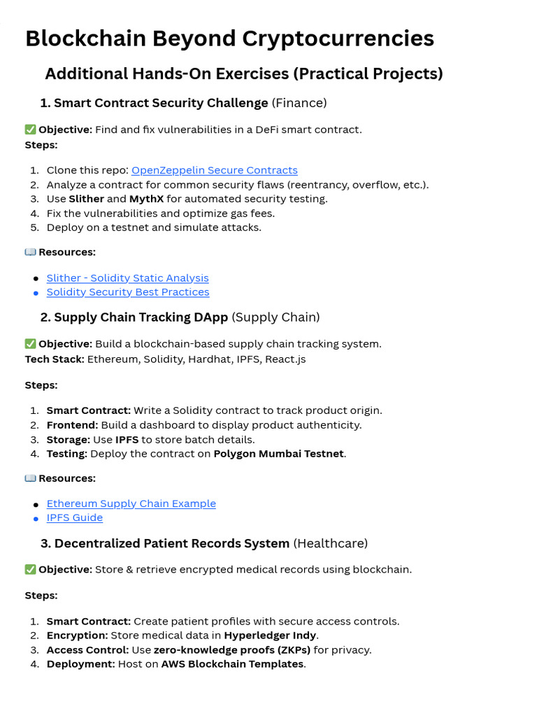 Blockchain Beyond Cryptocurrencies | PDF | Distributed Computing | Applications Of Cryptography