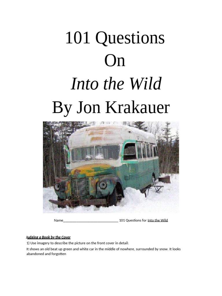 Into The Wild Study Guide | PDF