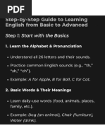 Comprehensive English Learning Guide | PDF | English Language | Word