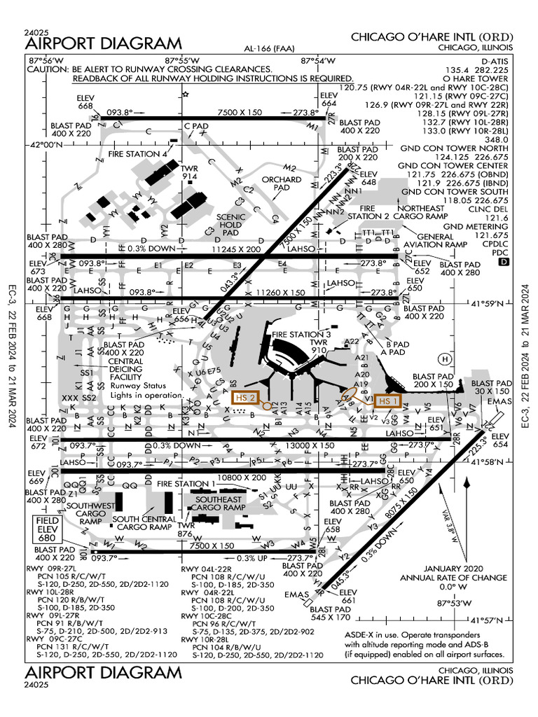 Flightaware Ord Apd Airport Diagram | PDF | O'hare International ...