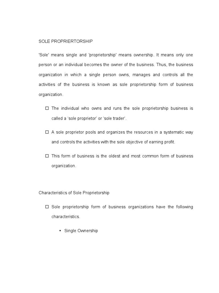 Formation of Different Forms of Business Organization | PDF ...