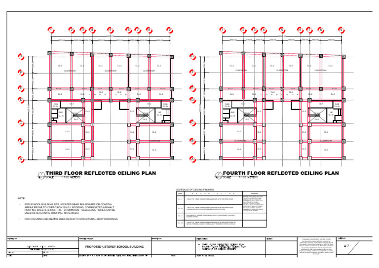 Third Floor Reflected Ceiling Plan Fourth Floor Reflected Ceiling Plan ...