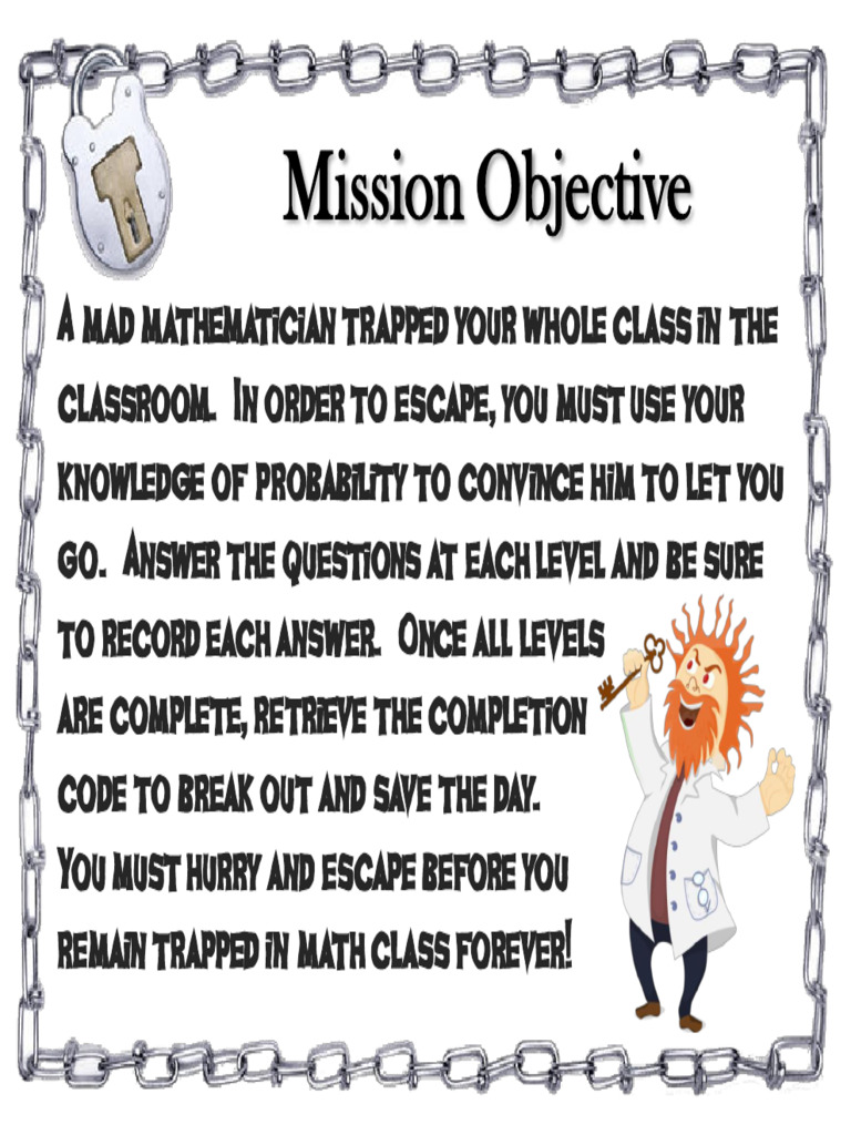 Probability Digital Escape Room | PDF | Odds | Probability