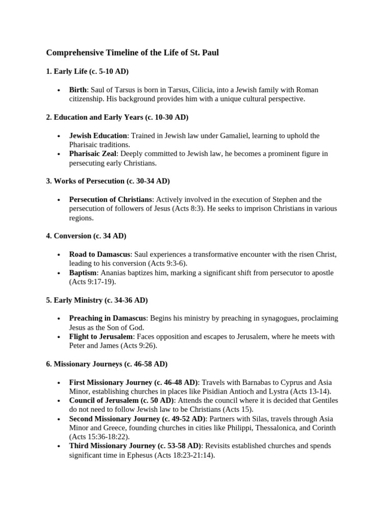 St. Paul's Life and Legacy | PDF | Paul The Apostle | Acts Of The Apostles