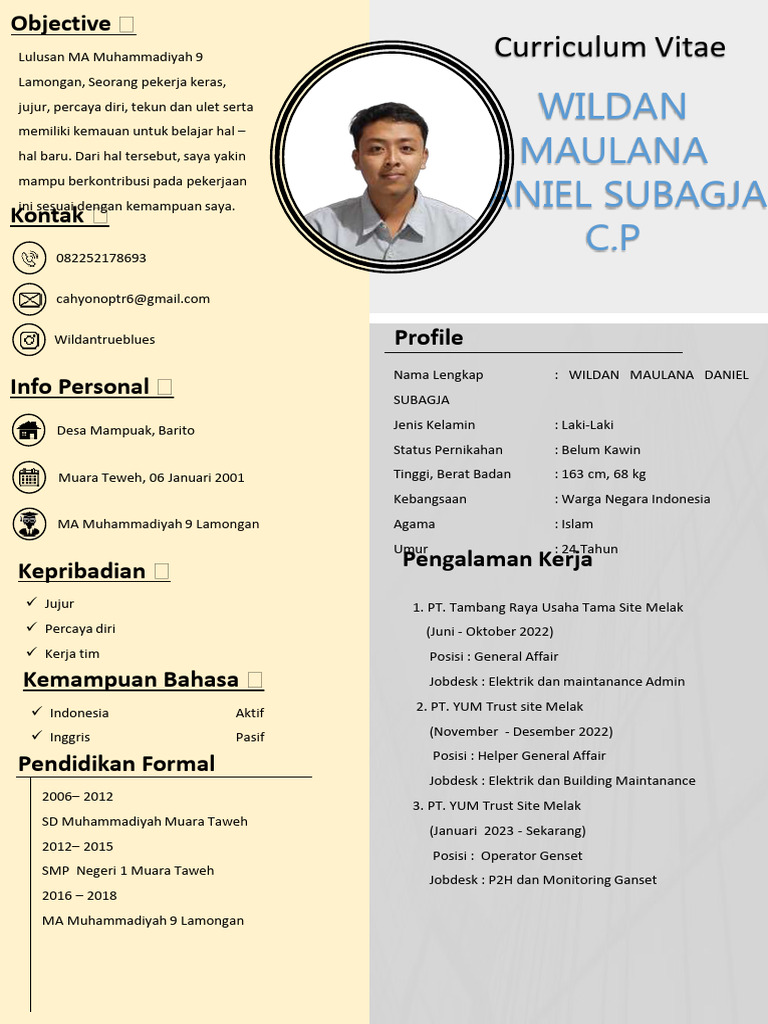 CV Ahmad 1 | PDF
