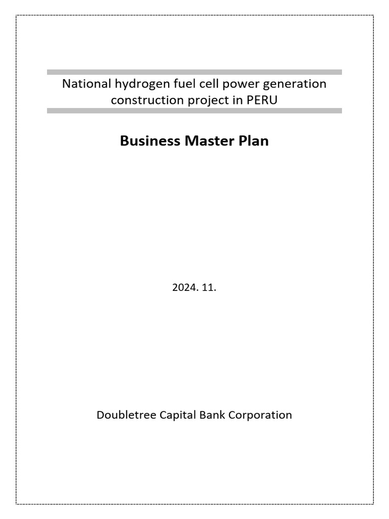 Master Plan - Hydrogen Fuel - PERU-1 | PDF | Fuel Cell | Hydrogen Economy