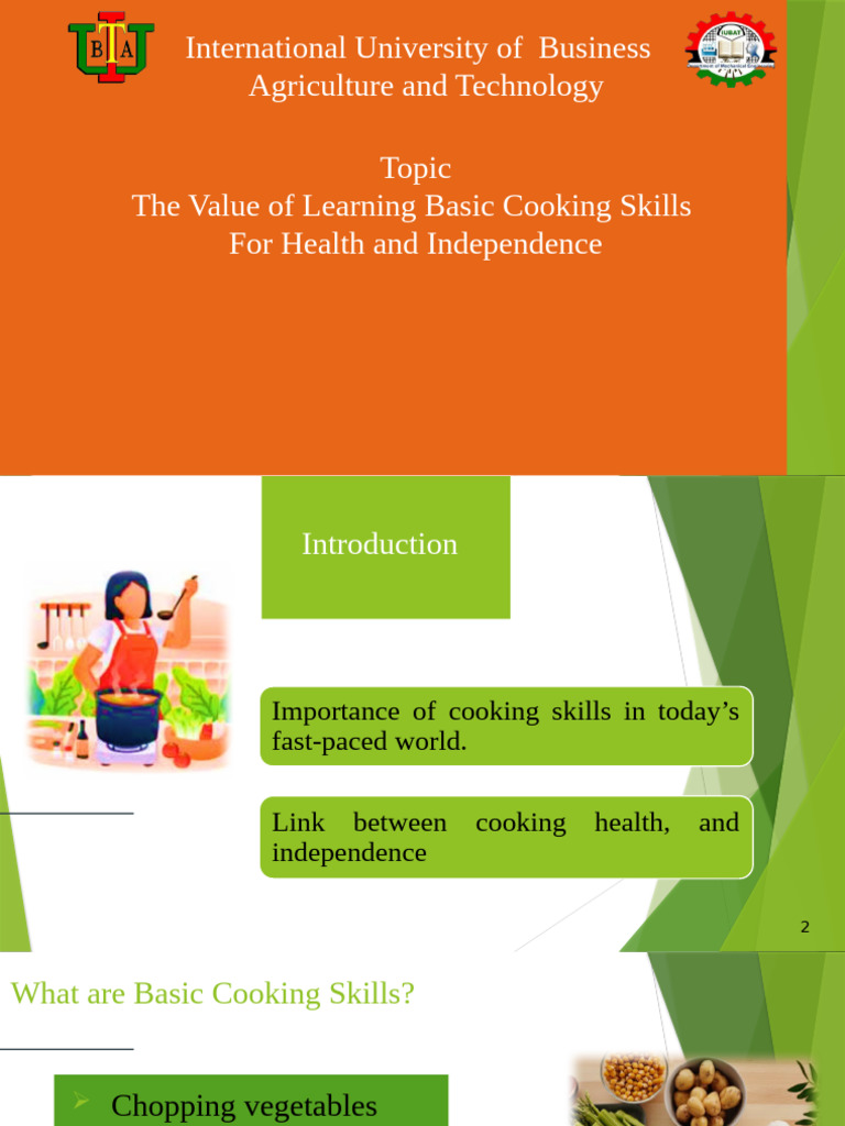 The Value of Learning Basic Cooking Skills | PDF | Cooking | Foods