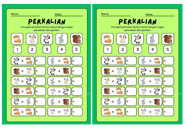 LKPD Matematika Perkalian Kelas 2 SD | PDF