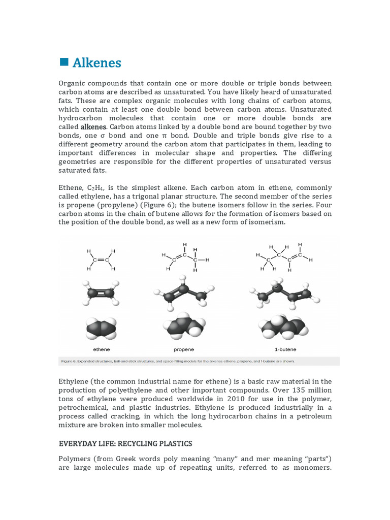 Alkenes-And-Alkynes-Aromatic-Hydrocarbons | PDF | Alkene | Hydrocarbons