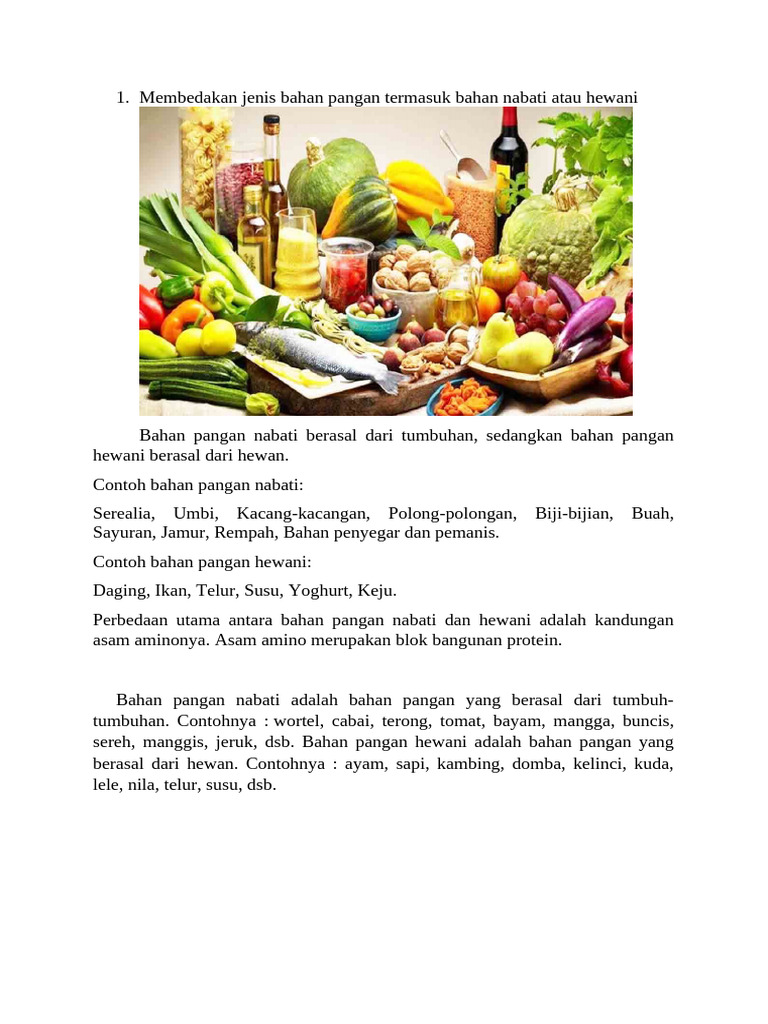 Bahan Pangan Nabati Berasal Dari Tumbuhan | PDF