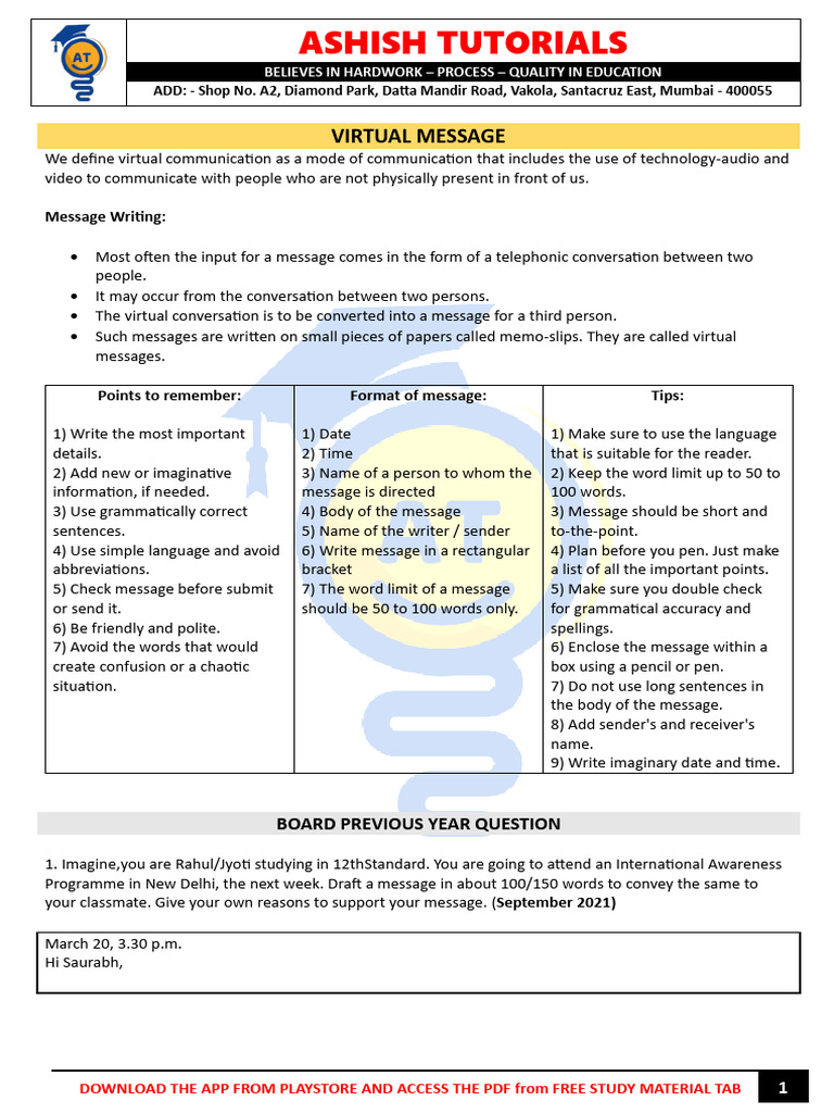 Guidelines for Effective Message Writing | PDF | Communication