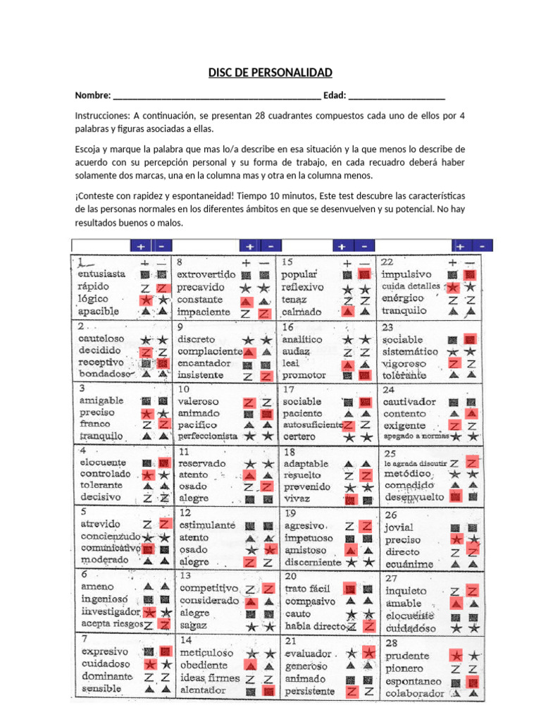 Test DISC: Descubre tu Personalidad | PDF