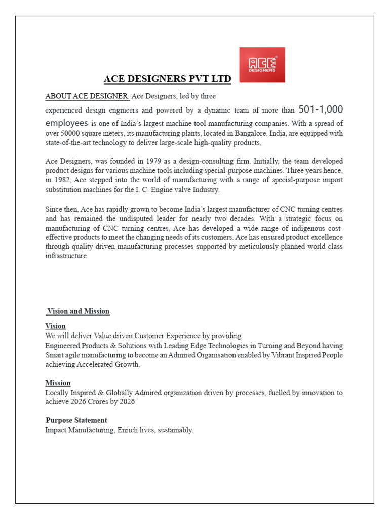 Ace Report PDF | PDF | Engineering | Automation