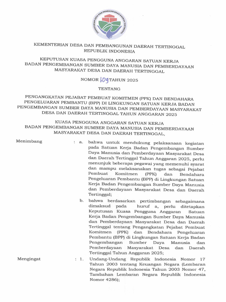 SK PPK Dan BPP 2025 | PDF