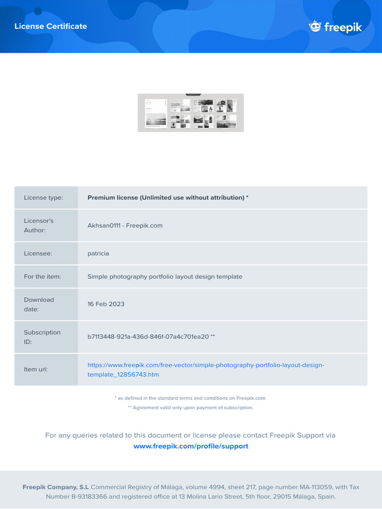 Premium License for Photography Template | PDF | License | Computing