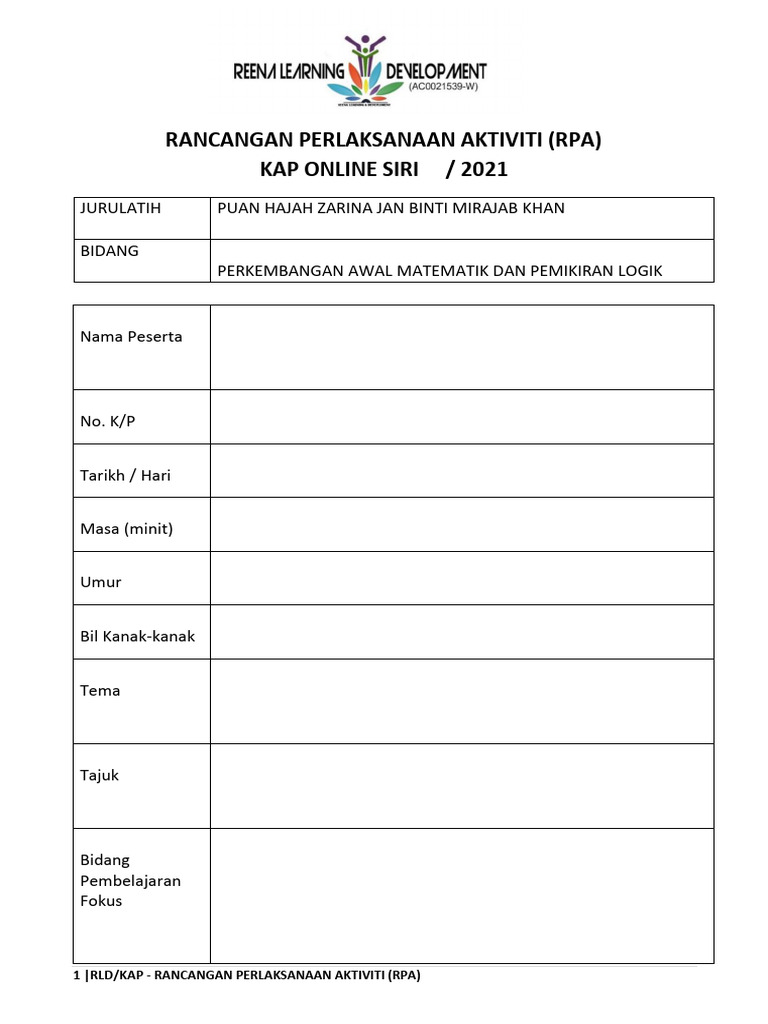 CONTOH RPA AMPL 1 | PDF