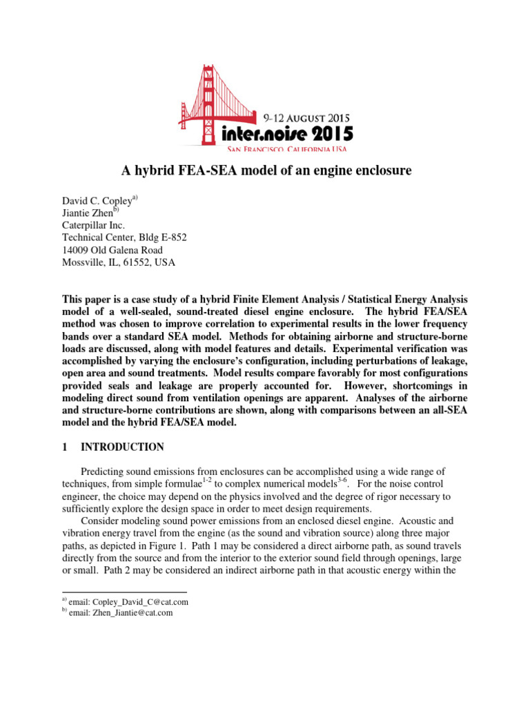 Engine Enclosure Acoustic Modeling | PDF | Leak | Spectral Density