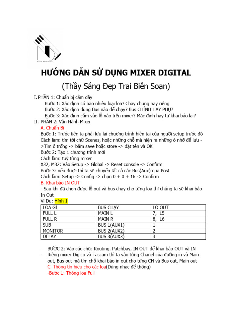 HƯỚNG DẪN SỬ DỤNG MIXER DIGITAL tái bản lần 1 | PDF