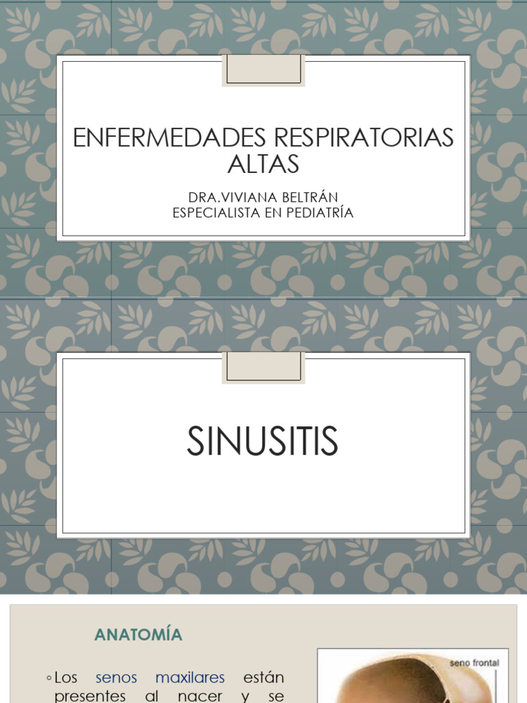 Sinusitis en Niños: Diagnóstico y Tratamiento | PDF | Enfermedades y ...