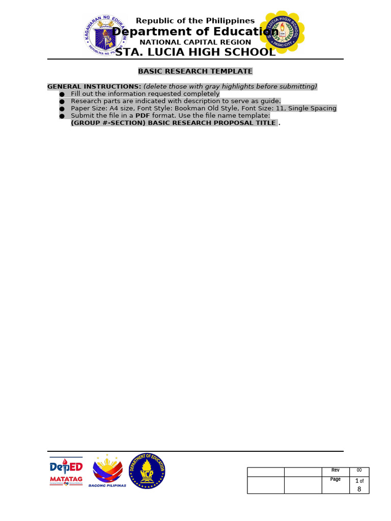 PERFORMANCE TASK 3 UPDATED - Basic Research StudentTemplate | PDF | Learning | Teaching Method