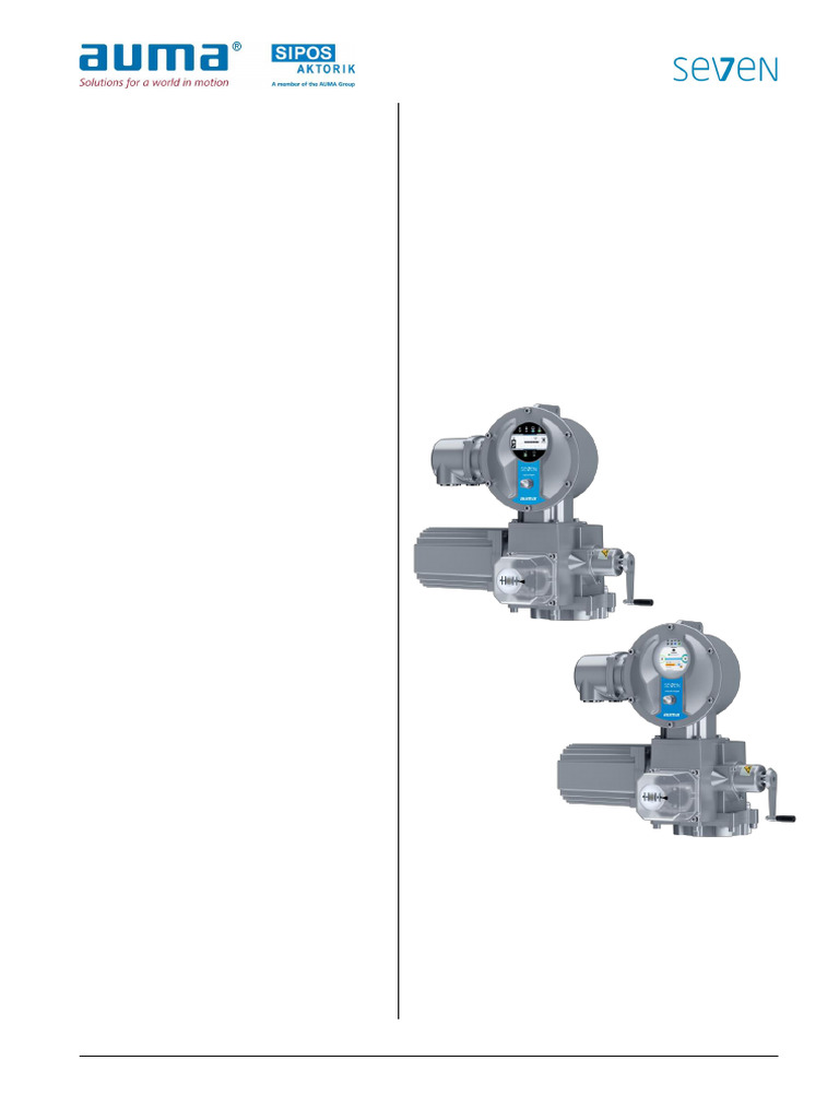 Sipos 7 Technical Data | PDF | Electric Motor | Actuator