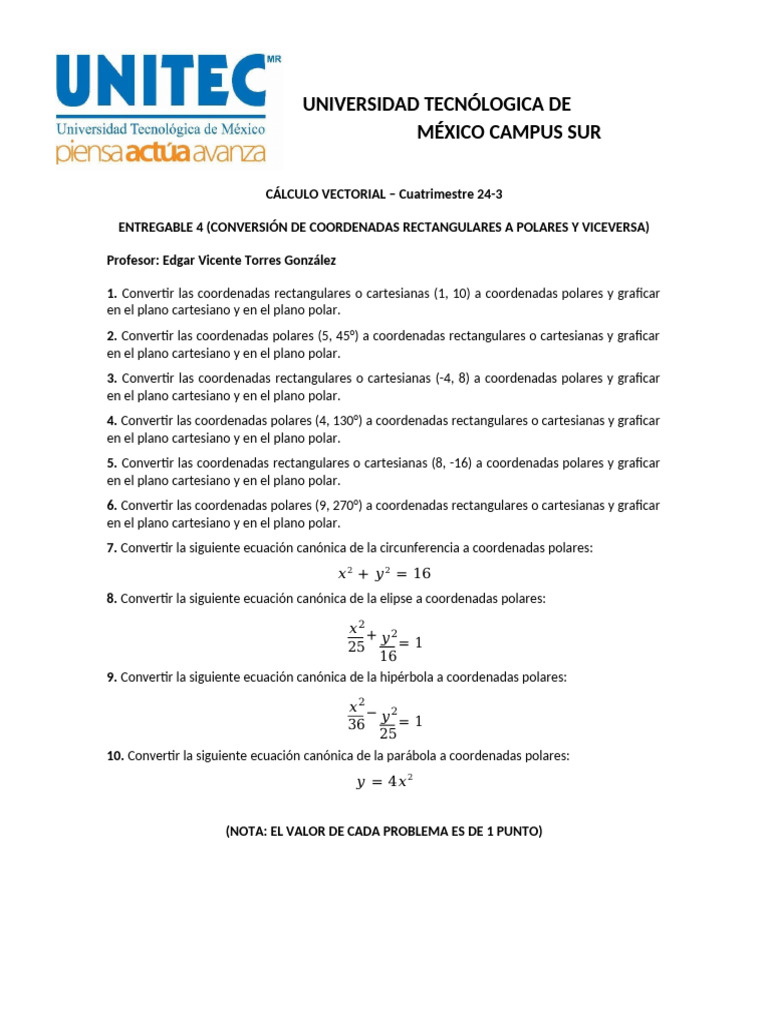 Conversión de Coordenadas y Gráficas | PDF