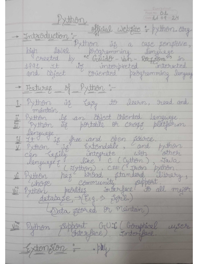 PYTHON Unit– 1 | PDF